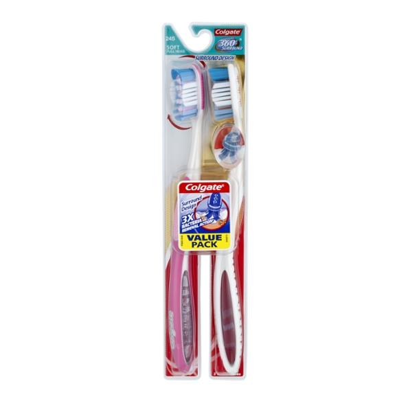Colgate 360 Surround Soft Full Head Toothbrushes | Hy-Vee Aisles Online ...